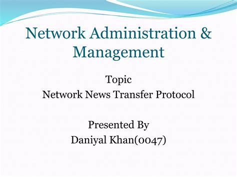 Network News Transfer Protocol Pptx