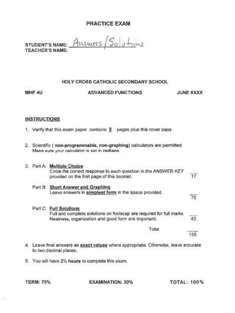 Mhf 4 Upracexam 2 Solutions Pdf