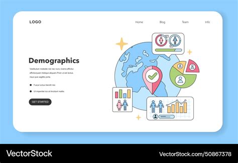 Demographics Analysis Concept Flat Royalty Free Vector Image