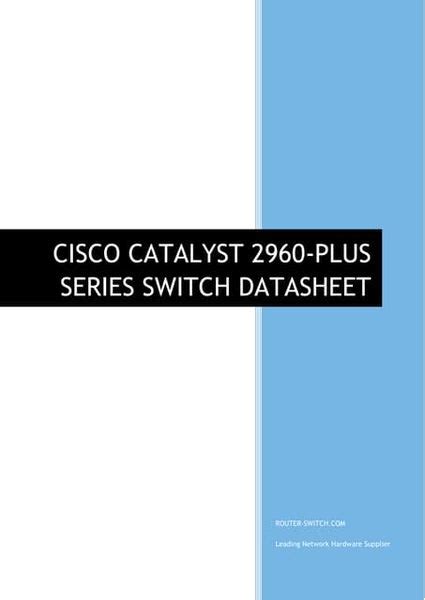 Cisco Catalyst 2960 X Flexstack Plus Stack Module Datasheet