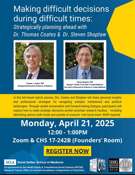 Making Difficult Decisions During Difficult Times