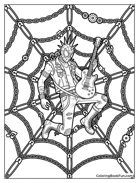 42 Spider Punk Coloring Pages Free Pdfs Coloringbookfun