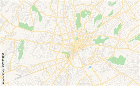 Printable Street Map Of Harare Zimbabwe Stock Vector Adobe Stock