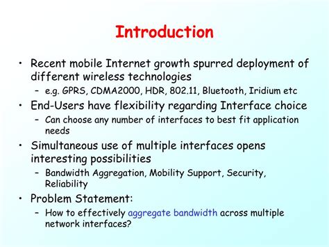 Ppt Bandwidth Aggregation In Heterogeneous Networks Powerpoint