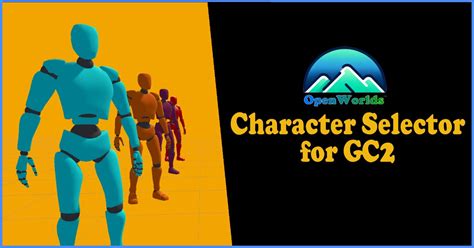 openworlds character selector for game creator 2 game toolkits