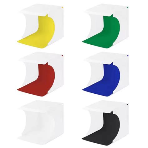 LED LIGHTBOX LIGHT Box Mini Photo Studio Box Light Tent Box Kit Color Backd Wu