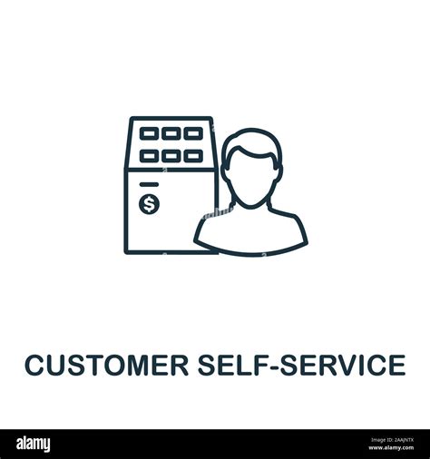 Customer Self Service Outline Icon Thin Line Concept Element From Customer Service Icons