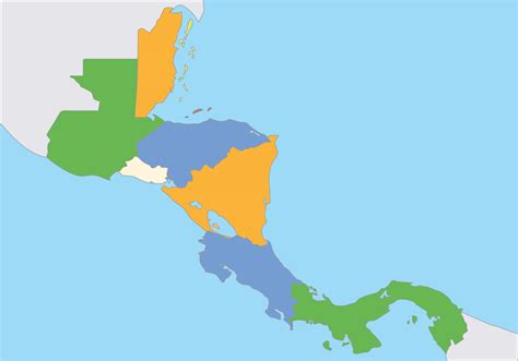 Mapa De América Central Para Imprimir Político Físico Y Mudo En Hd