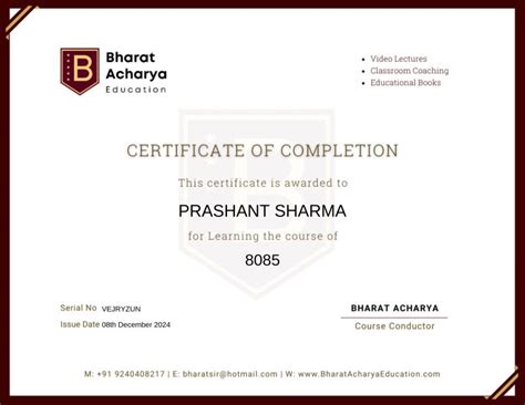 Prashant On Linkedin I Am Complete My Course Of 8085 Microprocessor To Baratacharya Education