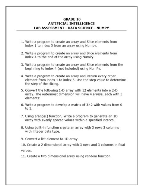 grade 10 numpy practical part2 pdf