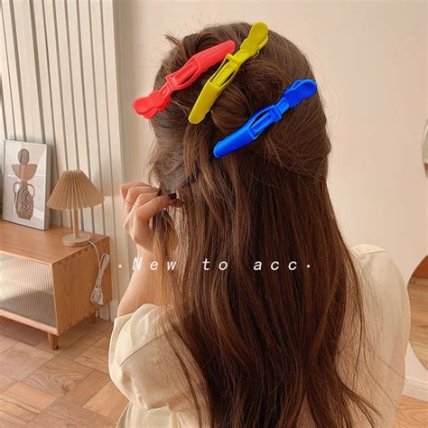 美 发 无 痕 夹 刘海 鸭嘴 鳄鱼 卡 侧边 定位 理发 化妆 师 专用 头发 夹子 Pinza De Pelo Sin Costuras Flequillo Pico De