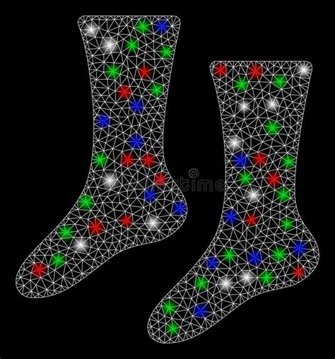 socks vector mesh 2d model and triangle mosaic icon stock vector