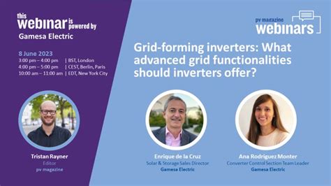 Pv Magazine España On Linkedin Pv Magazine Webinar Grid Forming Inverters What Advanced Grid