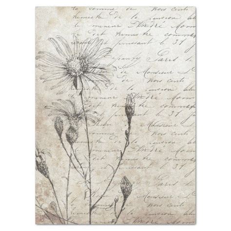Wildflower Script Tissue Paper Zazzle Decoupage Tissue Paper