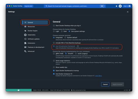 【docker Desktop For Mac（apple Silicon）】intelベースイメージのエミュレートを高速化する