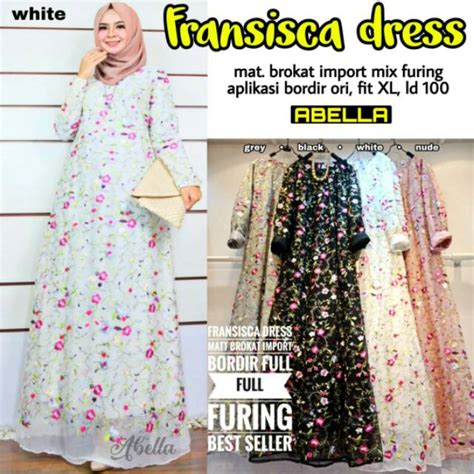 Jual Fransisca Dress Full Bordir Abela Shopee Indonesia