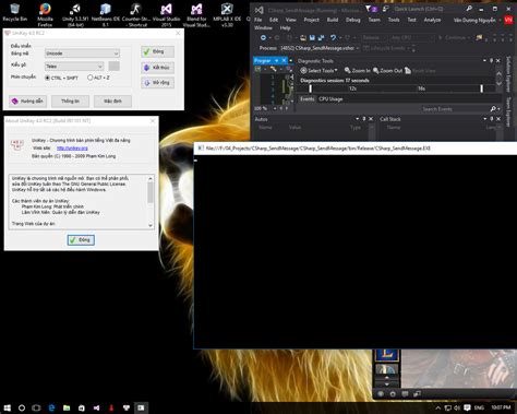 Send a button click on another program C programming Dạy Nhau Học