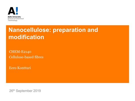 Pdf Nanocellulose Preparation And Modification Dokumentips