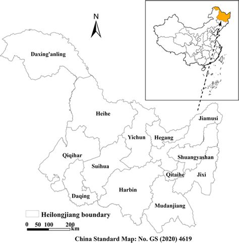 Spatial Location Of Heilongjiang Province In China Download