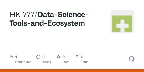 GitHub HK Data Science Tools And Ecosystem