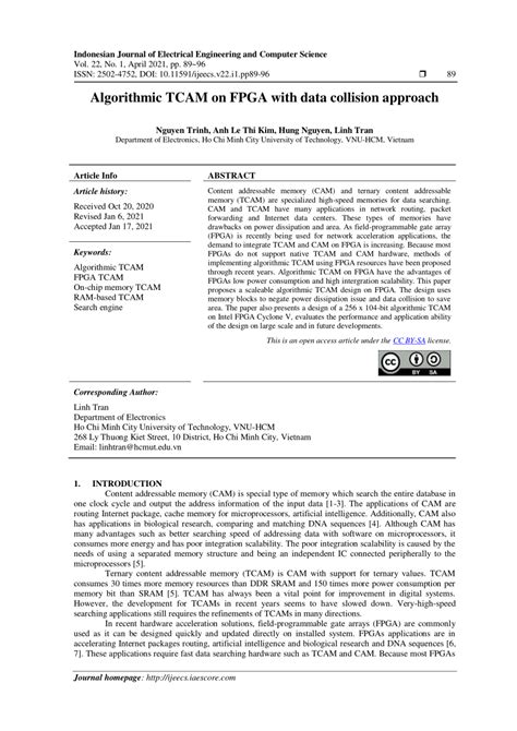 Pdf Algorithmic Tcam On Fpga With Data Collision Approach