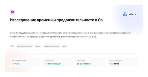 Время и продолжительность в Go Руководства по программированию Labex
