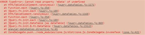 Datatable Error Typeerror Cannot Read Property Mdata Of Undefined