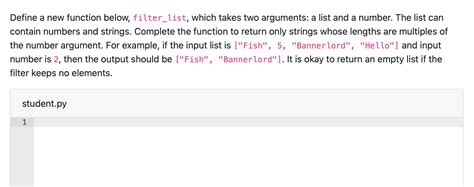 Solved Define A New Function Below Filter List Which Takes Chegg Com