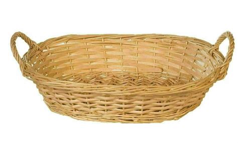Ms1029 16 16” Oval Willow Tray W Ears No Liner “each” Min 12 Case