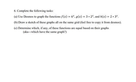 solved 6 complete the following tasks a use desmos to