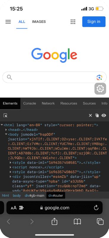 Inspecter La Page Web Devtools Pour Safari Rshortcuts