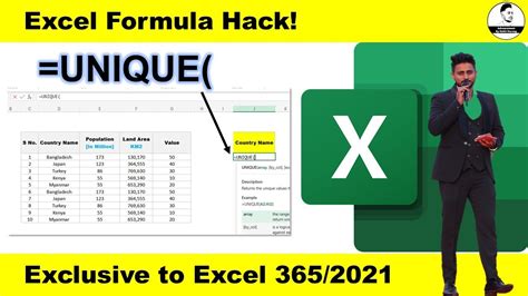 Excel Unique Formula Explained Extract Unique Values Easily Youtube