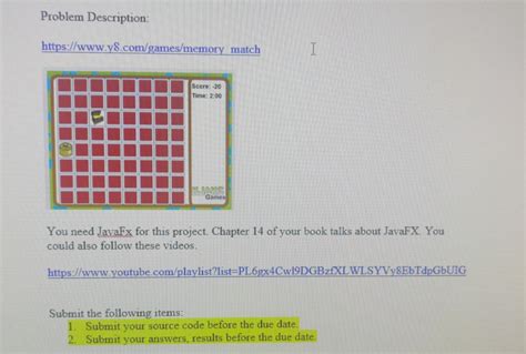 Please Use Javafx And Keep The Code In One Class