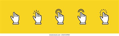 Vector Cursors Icons Click Set Stock Vector Royalty Free 2565154983 Shutterstock