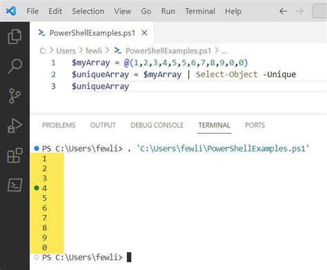 How To Get Unique Values From An Array In Powershell
