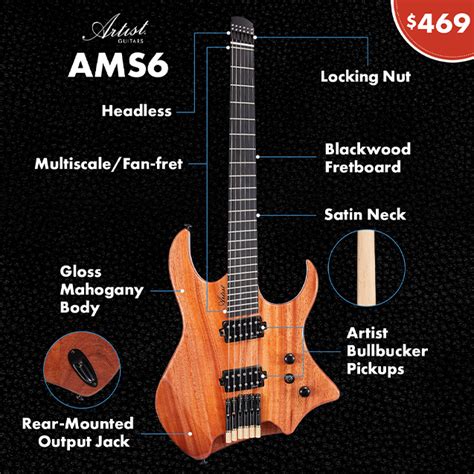 Artist Guitars Dont Miss Our New Artist Ams6 Multi Scale🎸 Milled