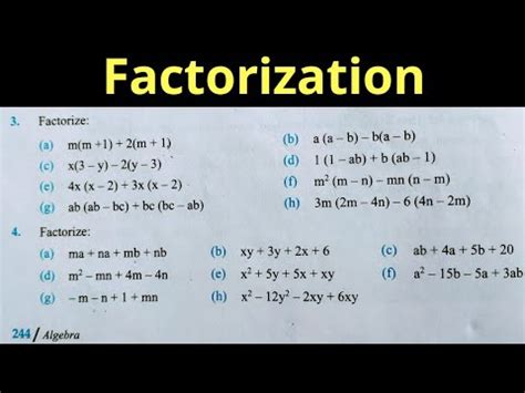 Factorization | Factorization of algebraic expressions | algebraic ...