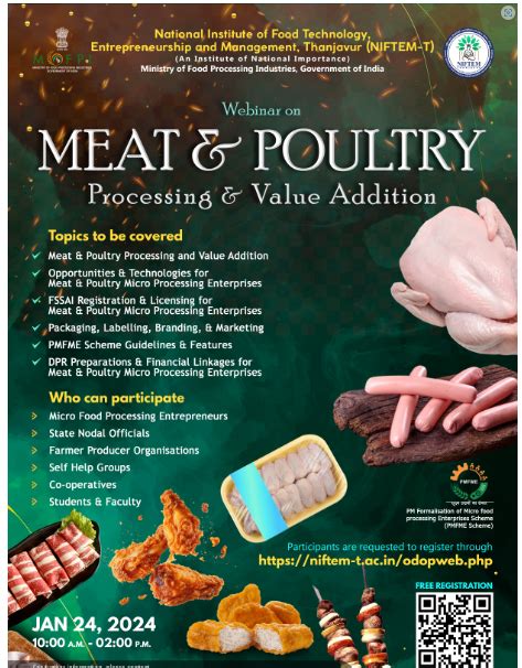 National Webinar On Meat And Poultry Processing And Value Addition On