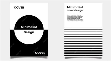 A4 Plantillas De Portada Minimalistas En Blanco Y Negro Diseño De