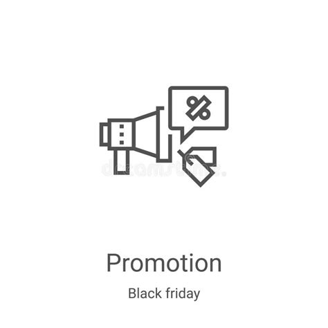 Promotion Icon Vector From Black Friday Collection Thin Line Promotion Outline Icon Vector