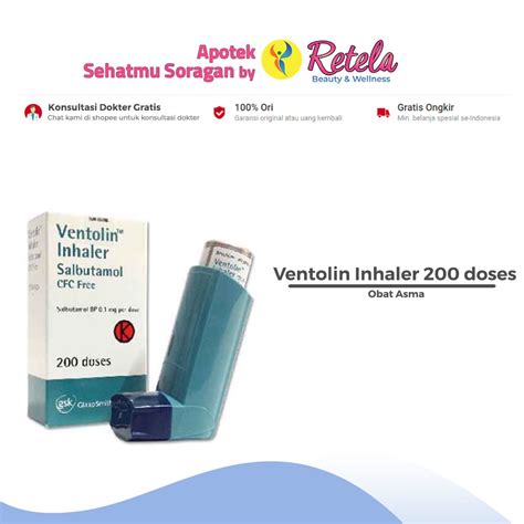 Jual Ventolin Inhaler 200 Doses Shopee Indonesia