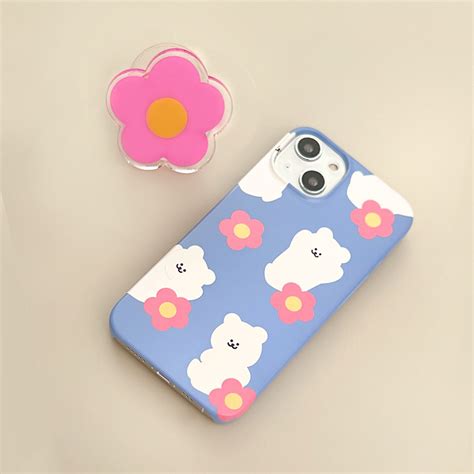 168cm케이스 무광 곰찌 핑크꽃 패턴 아이폰 갤럭시 케이스 투명 하드 범퍼 젤리 커플 우정 선물 핸드폰 11 12 13 14 15 프로 미니 맥스 노트20 S23