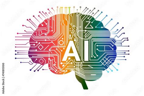 ai brain chip neurotransmitter signaling artificial intelligence icon