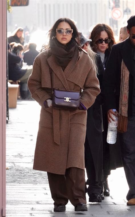 Jessica Alba Slips Into Crocodile Embossed Boots At Paris Fashion Week