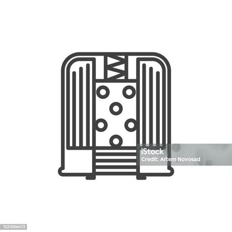 오일 필터 아이콘입니다 풀 컷 오일 정화 필터의 간단한 라인 드로잉 격리된 벡터 흰색 배경입니다 가득 찬에 대한 스톡 벡터 아트 및 기타 이미지 Istock
