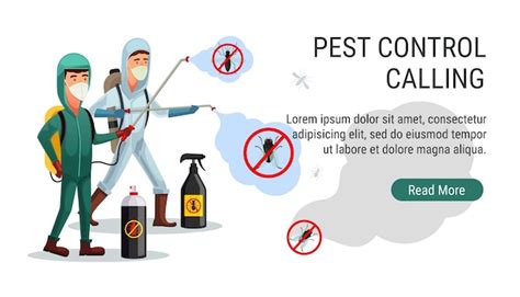 Premium Vector Pest Control Service Banner Pest Control Design