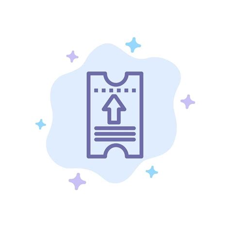 Ticket Pass Hotel Arrow Blue Icon On Abstract Cloud Background 15307793
