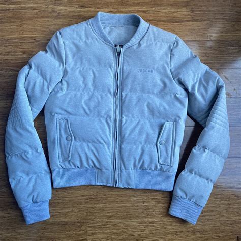 Jaggad Light Grey Puffer Jacket Excellent Used Depop
