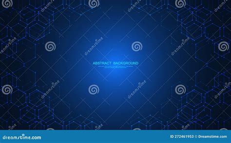 Abstract Background With Geometric Shapes And Hexagon Pattern Stock Vector Illustration Of