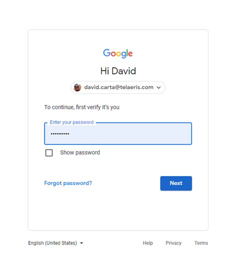 Gmail App Password Telaeris Inc